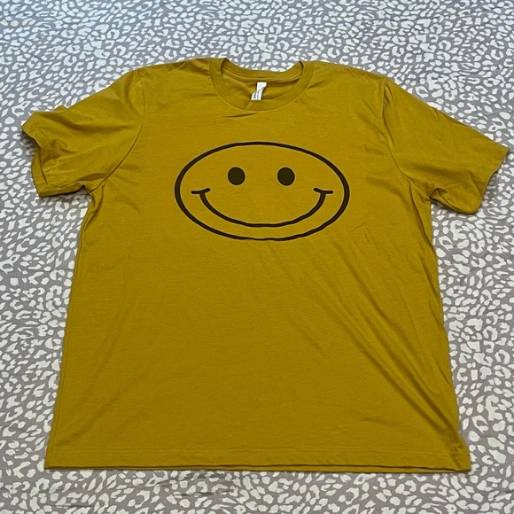 Bella Canvas | Tops | Smiley Face Tee | Poshmark
